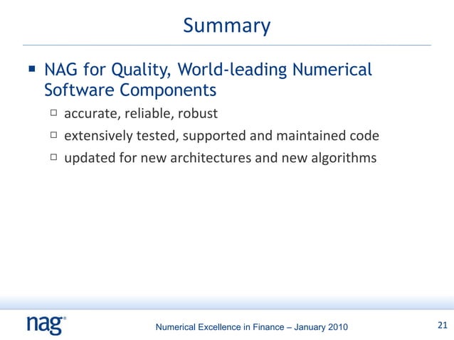 Nag software For Finance | PPT