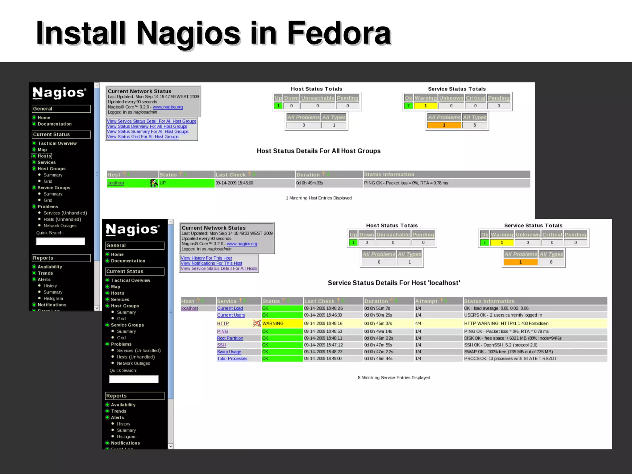 Tutorial: Install Nagios in Fedora | PPT Tutorial: Install Nagios in Fedora | PPT