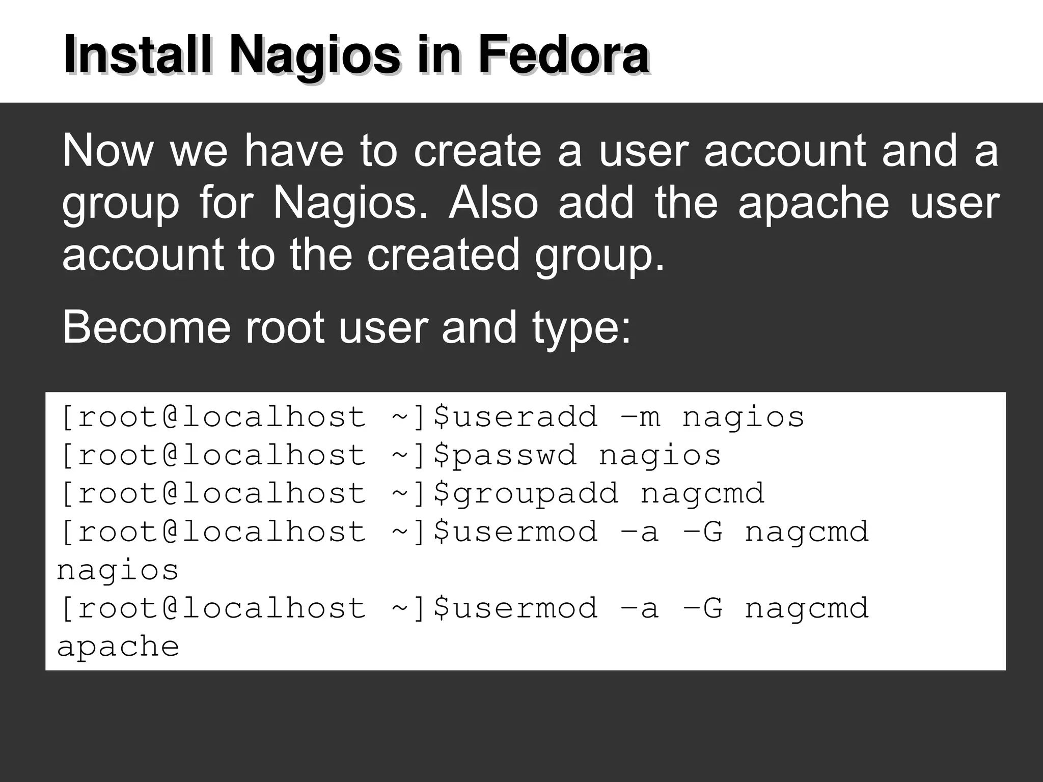 Tutorial: Install Nagios in Fedora | PPT Tutorial: Install Nagios in Fedora | PPT