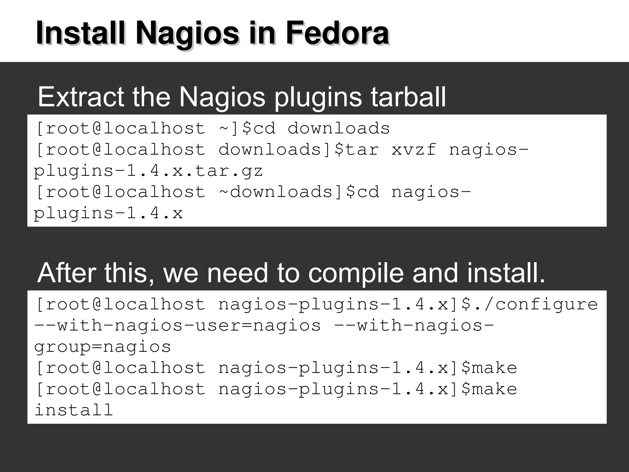 Tutorial: Install Nagios in Fedora | ODP