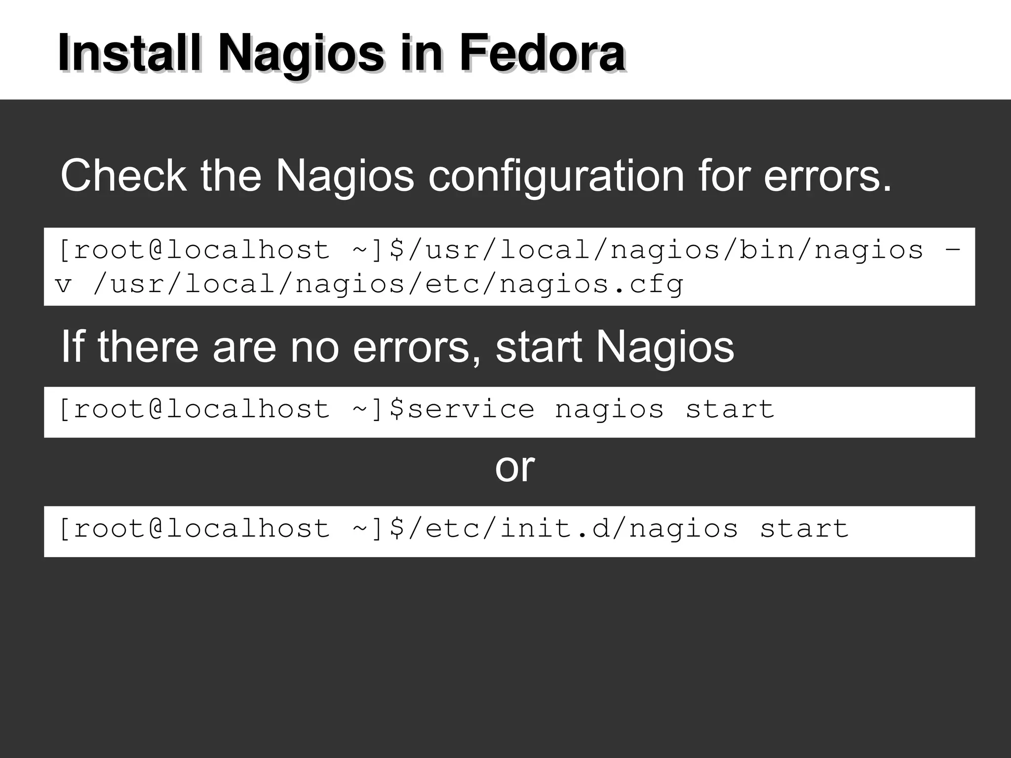 Tutorial: Install Nagios in Fedora | PPT