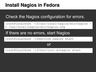 Tutorial: Install Nagios in Fedora | ODP