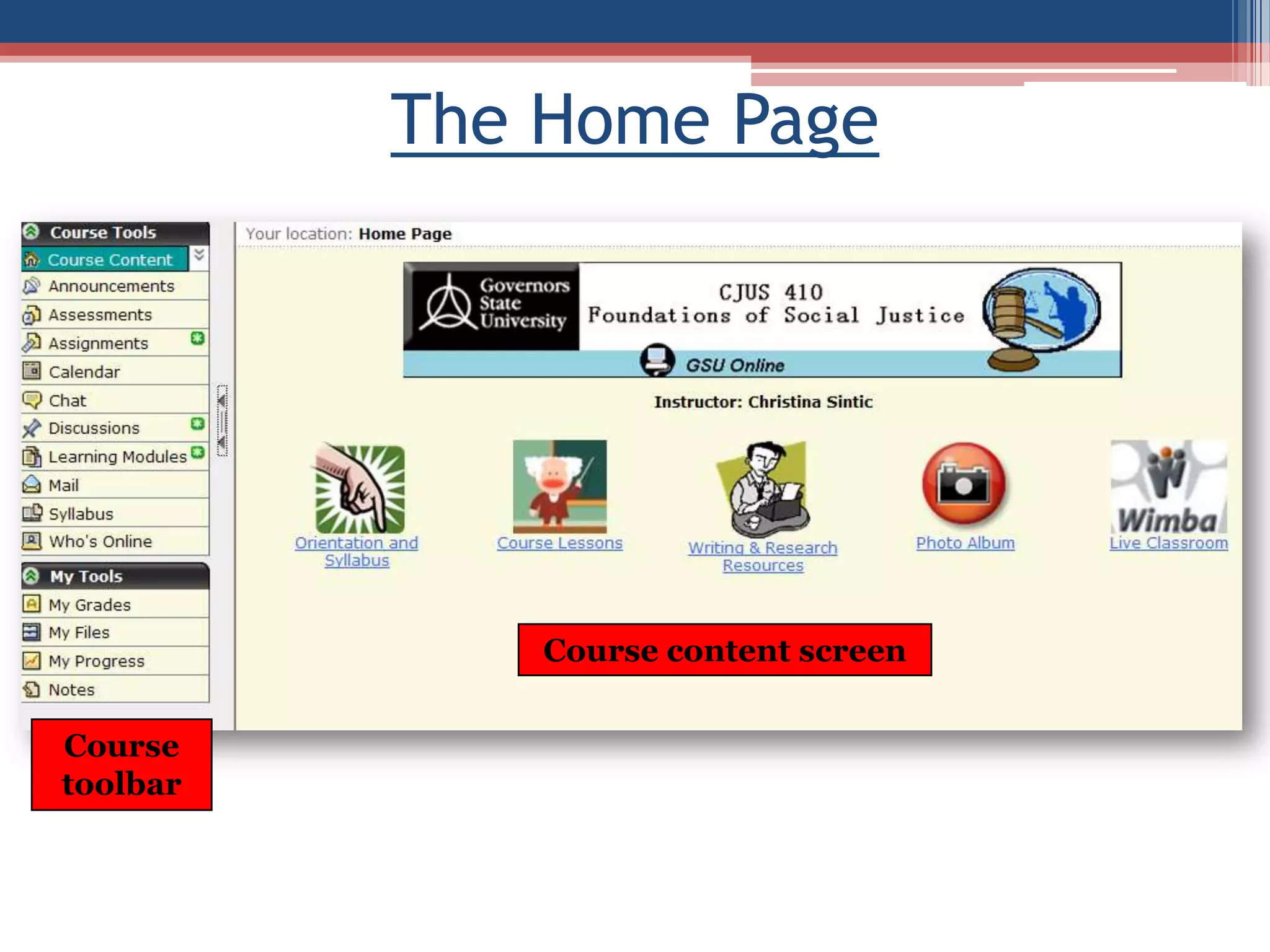 Navigating the course website | PPT
