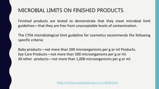 Microbial Contamination in Personal Care Products | PPTX