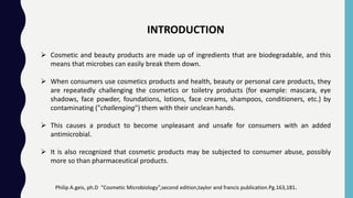 Microbial Contamination in Personal Care Products | PPTX