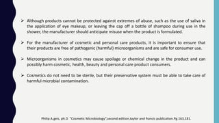 Microbial Contamination in Personal Care Products | PPTX