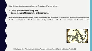 Microbial Contamination in Personal Care Products | PPTX