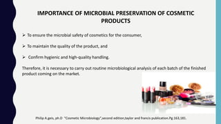 Microbial Contamination in Personal Care Products | PPTX