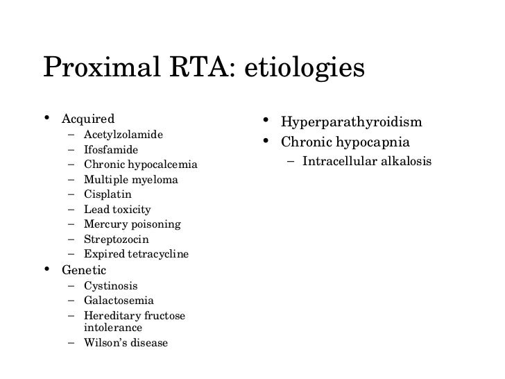 Non-anion gap Metabolic Acidosis (NAGMA)