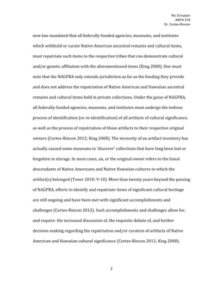 Nagpra representative work | PDF