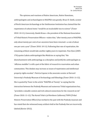 Nagpra representative work | PDF