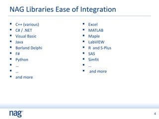 NAG December 2012 | PPT | Programming Languages | Computing