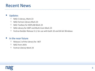 NAG December 2012 | PPT | Programming Languages | Computing