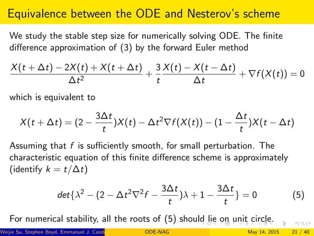 NIPS paper review 2014: A Differential Equation for Modeling Nesterov’s ...