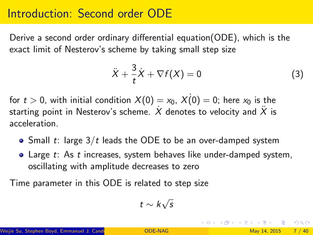 NIPS paper review 2014: A Differential Equation for Modeling Nesterov’s ...