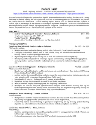 Nahari Rasif_Recent Curriculum Vitae (CV) | PDF
