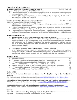 Nahari Rasif_Recent Curriculum Vitae (CV) | PDF