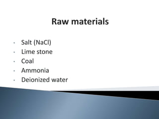 Nahco3 and na2co3 manufacturing by solvay process | PPTX
