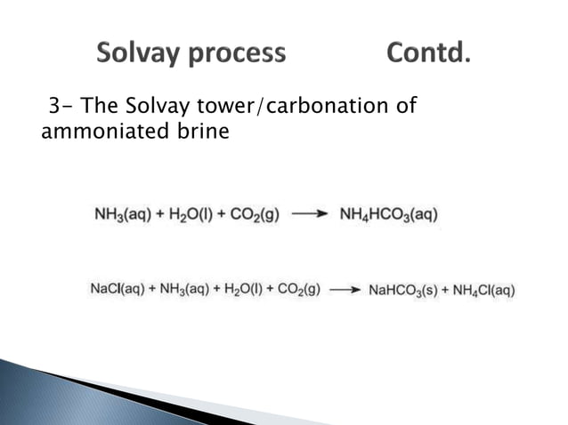 Nahco3 and na2co3 manufacturing by solvay process | PPTX