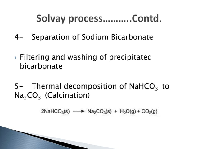 Nahco3 and na2co3 manufacturing by solvay process | PPTX