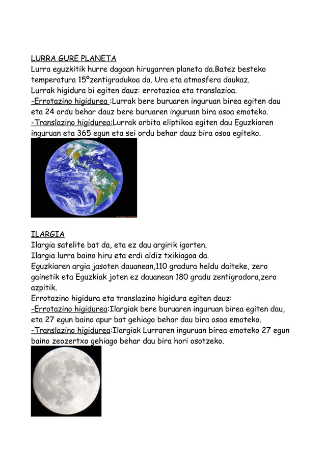 LURRA ETA UNIBERTSOA | PDF