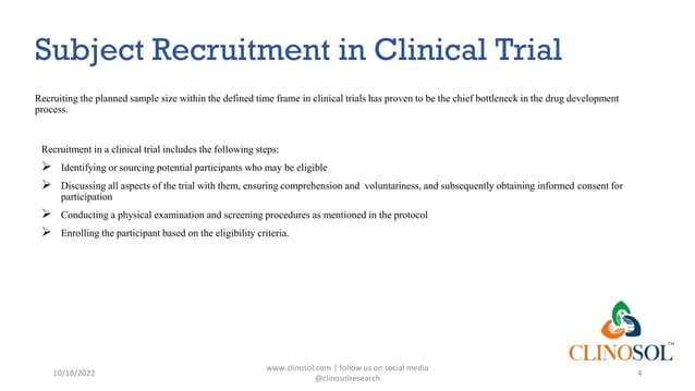 Patient Recruitment and Retention in Clinical Trial | PPTX | Healthcare ...