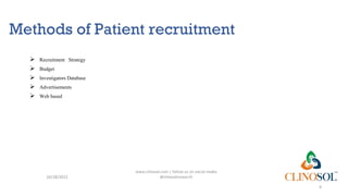 Patient Recruitment and Retention in Clinical Trial | PPTX