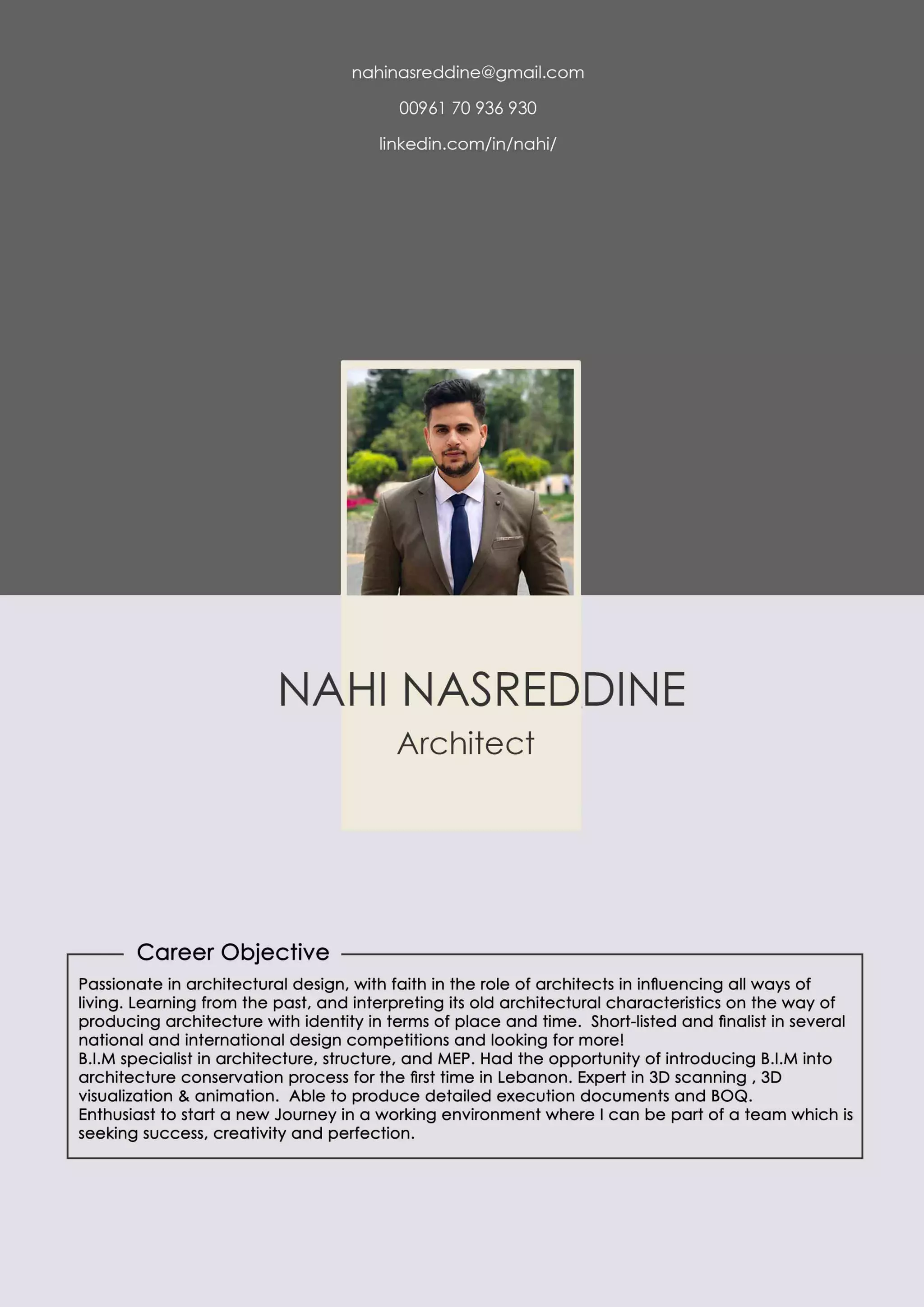 Nahi nasreddine resume | PDF | Technology & Computing
