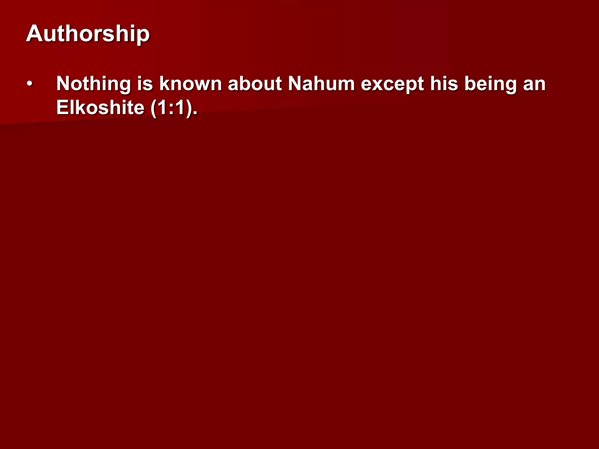Book of Nahum | PPT