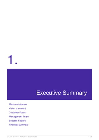 Nail salon business plan example | PDF
