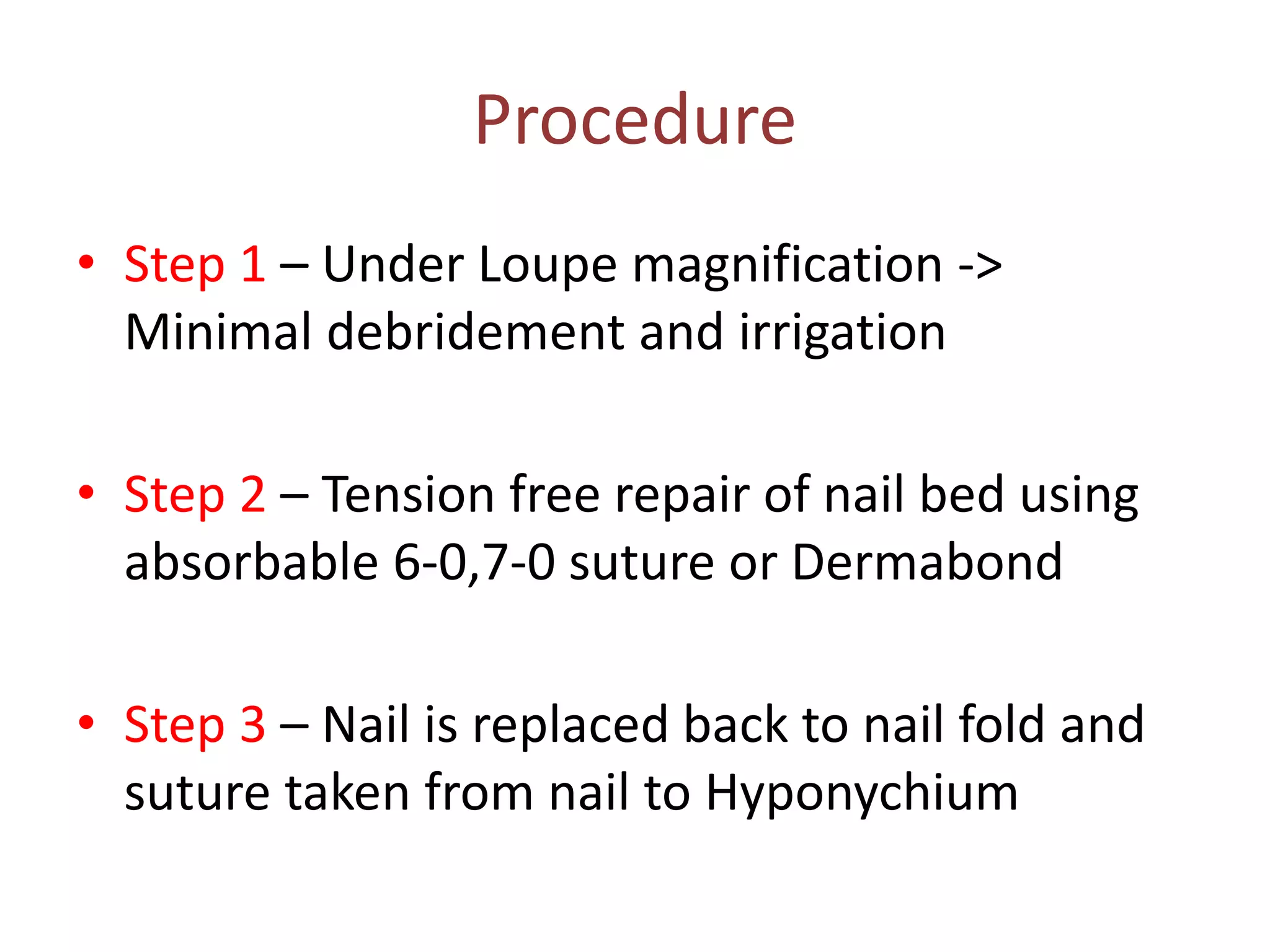 Nail bed injury | PPTX