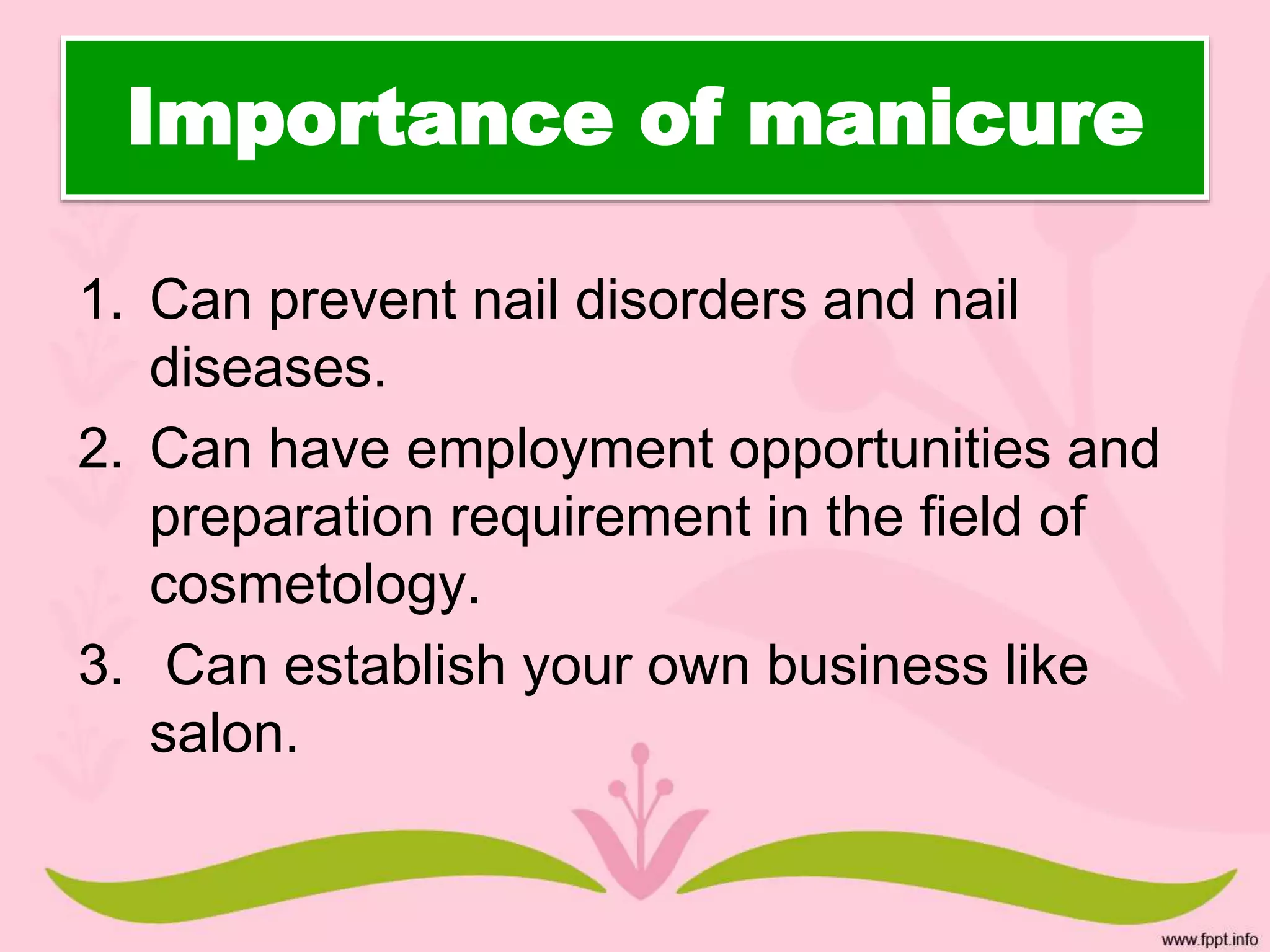 Nail care; manicure | PPTX