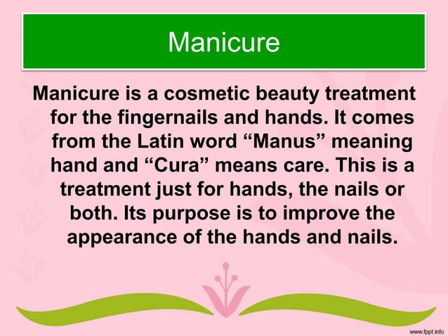 Nail care; manicure | PPTX