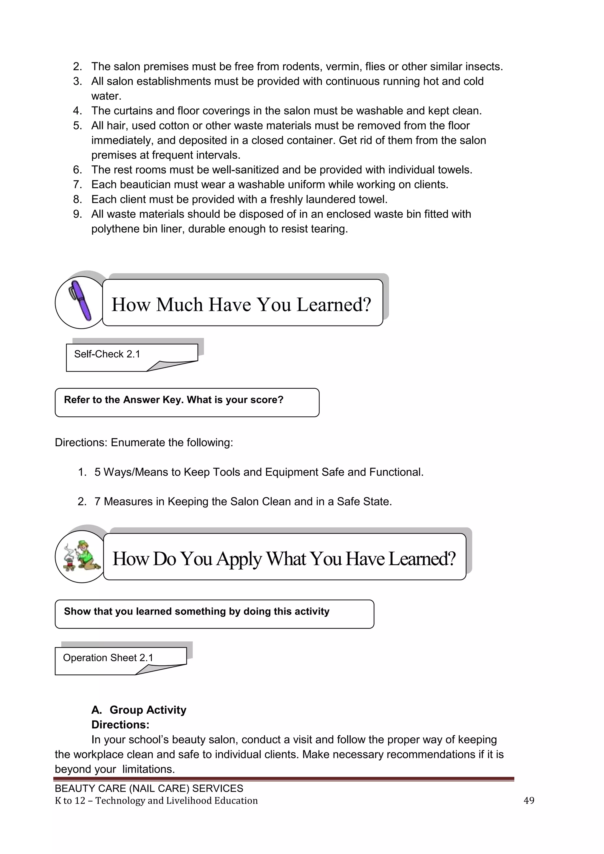 Nail Care Learning Module K-12 | PDF