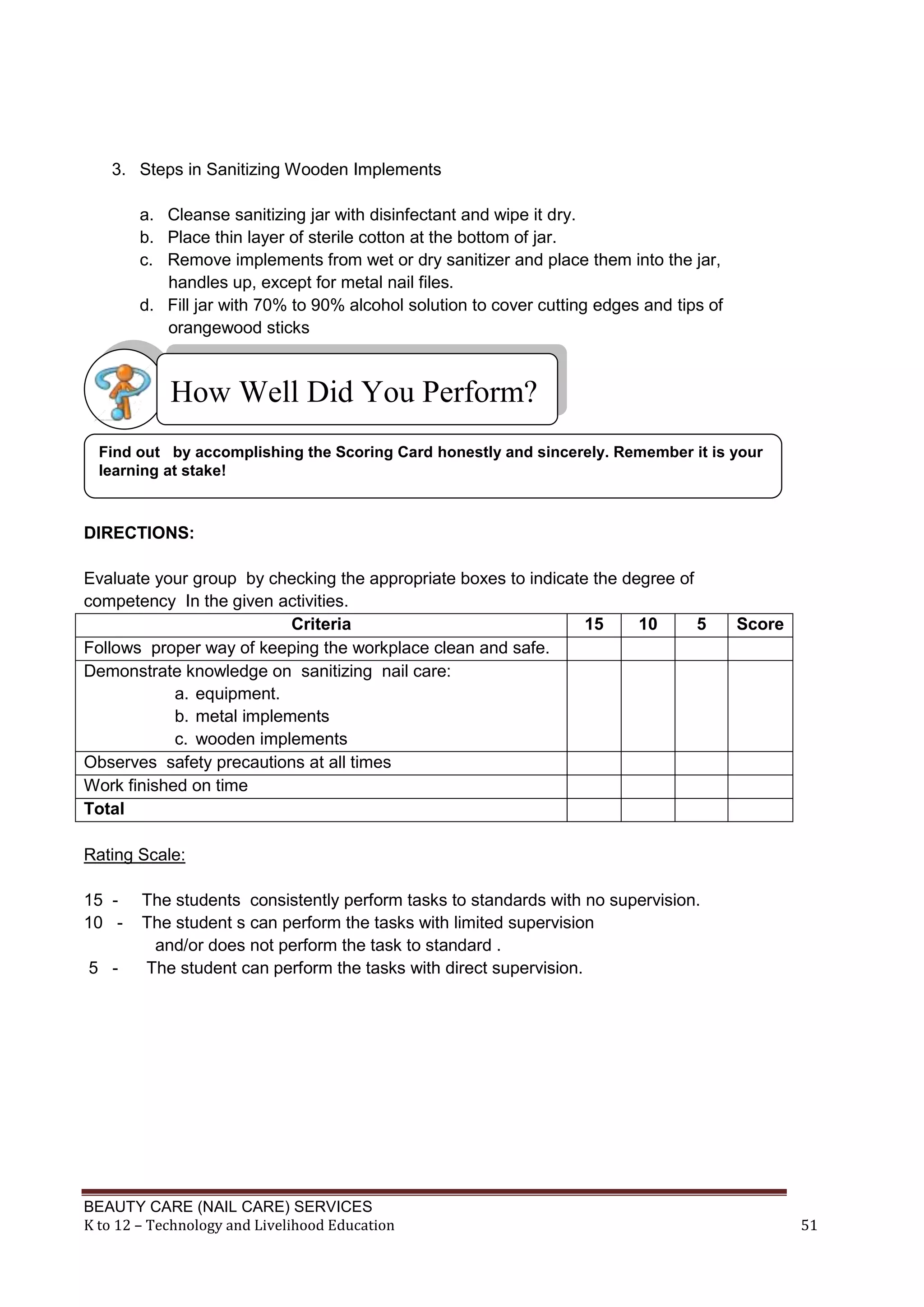 Nail Care Learning Module K-12 | PDF