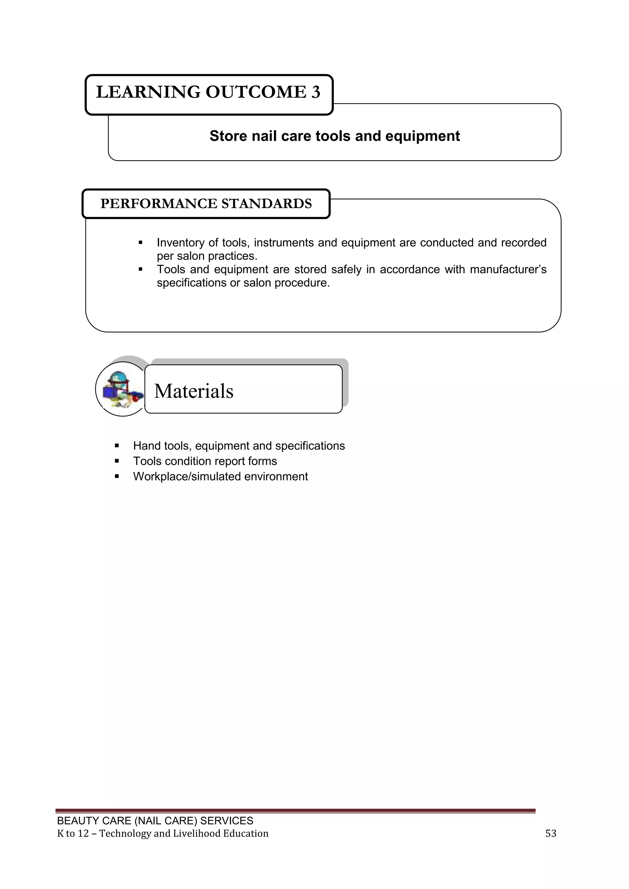 Nail Care Learning Module K-12 | PDF