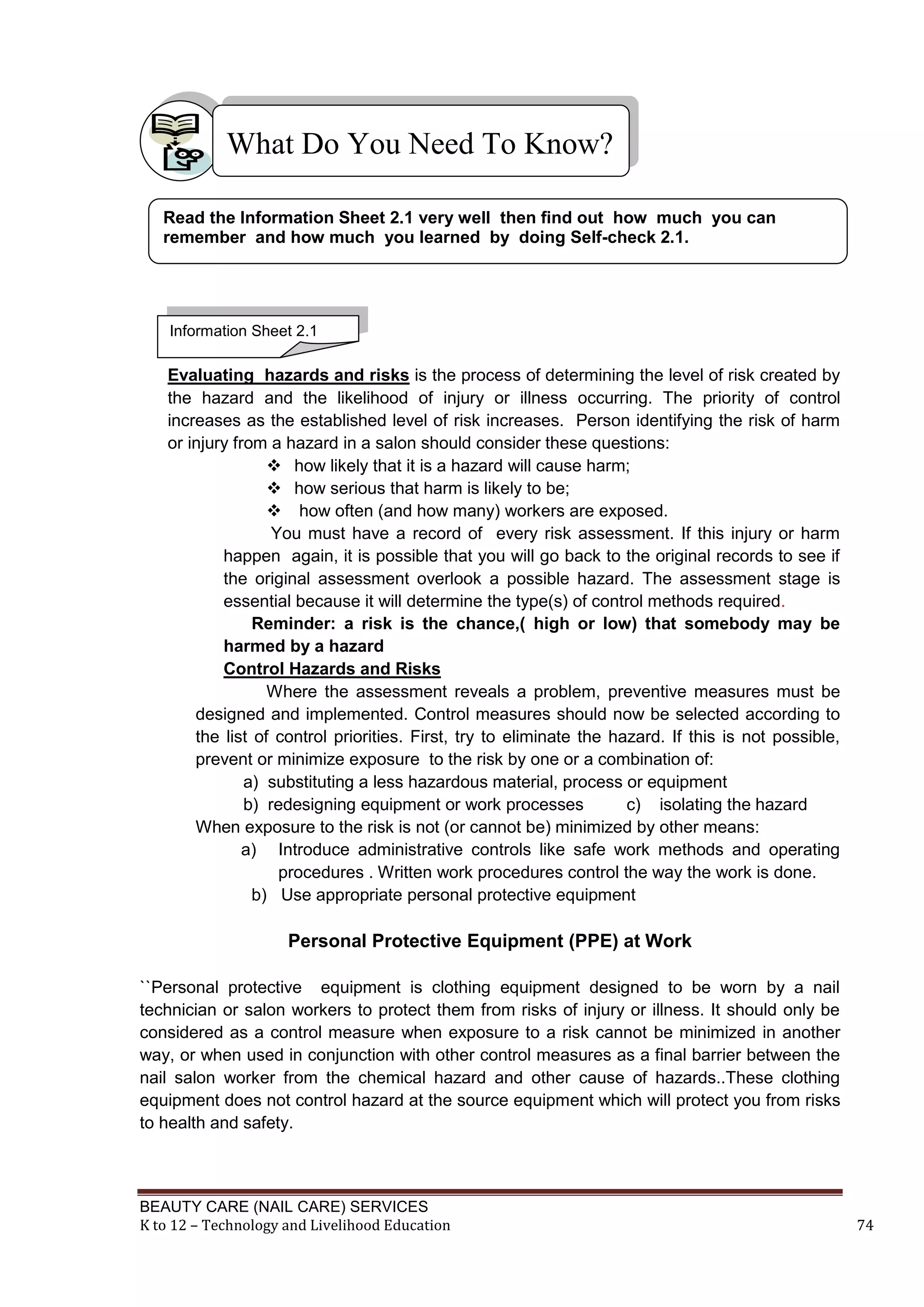 Nail Care Learning Module K-12 | PDF