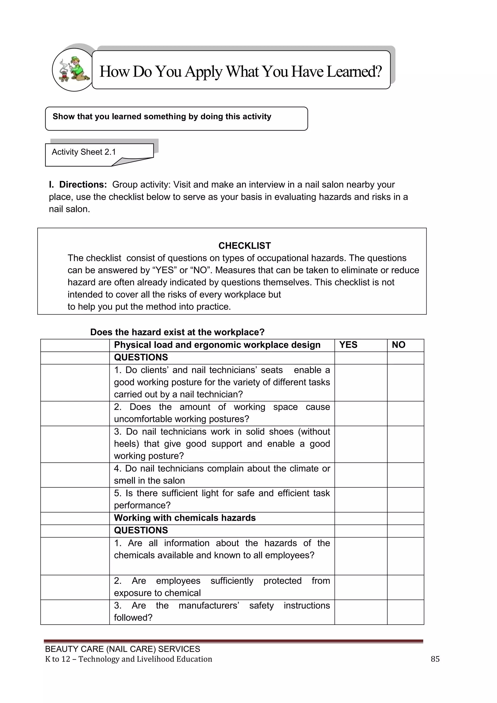 Nail Care Learning Module K-12 | PDF