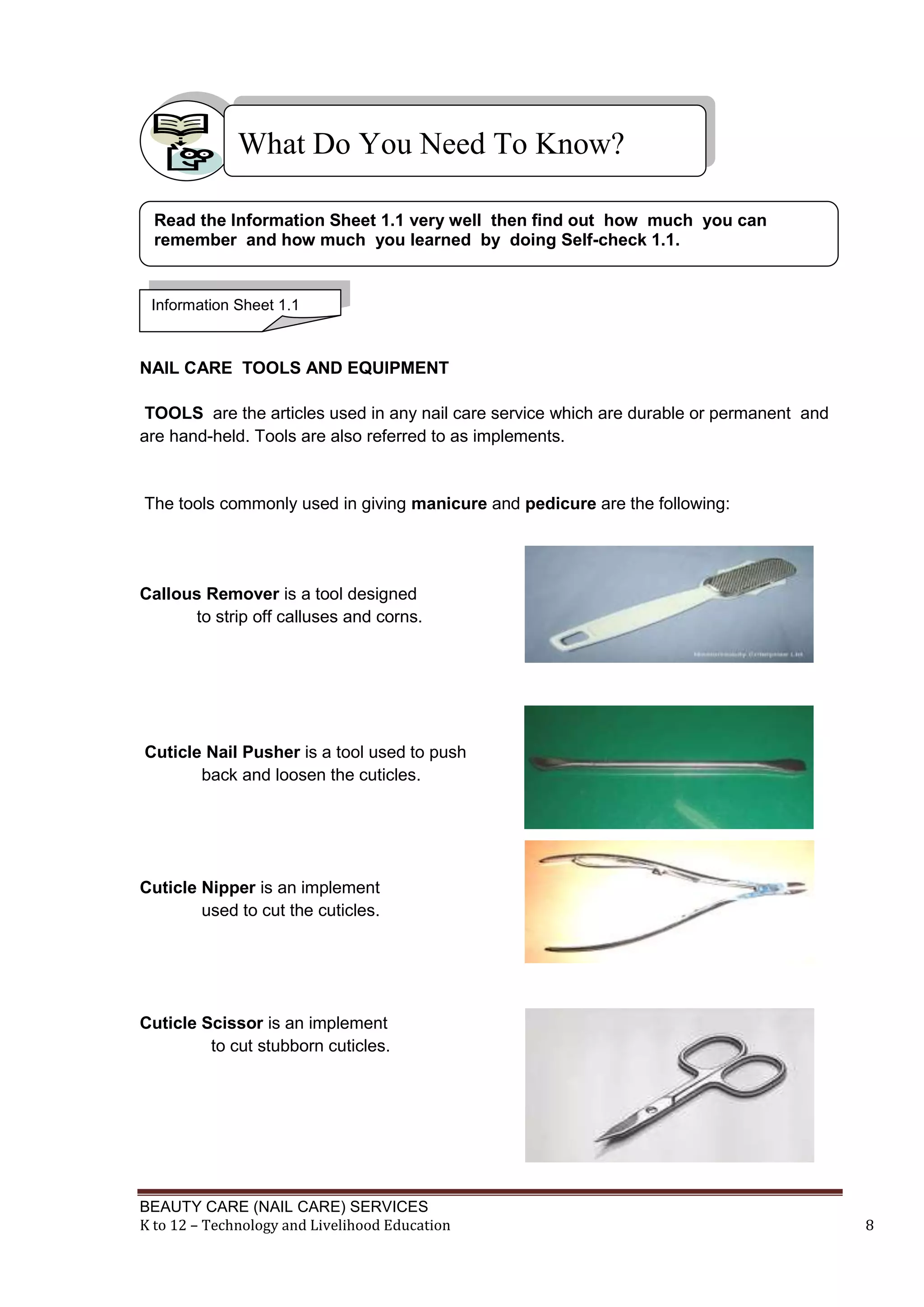 Nail Care Learning Module K-12 | PDF