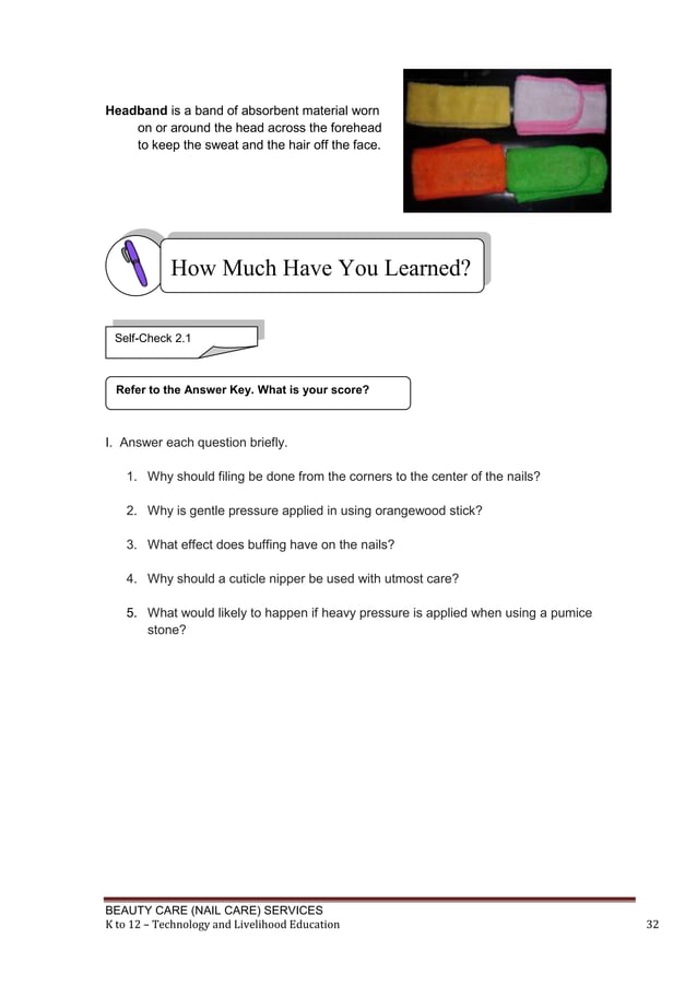 Nail Care Learning Module K-12 | PDF