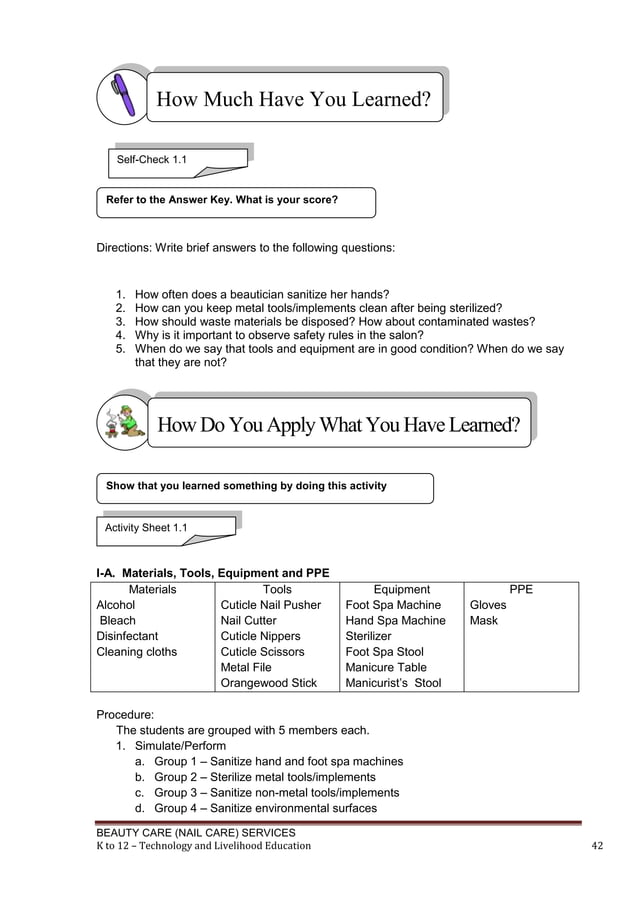 Nail Care Learning Module K-12 | PDF