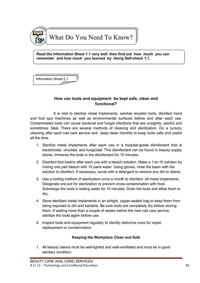 Nail Care Learning Module K-12 | PDF