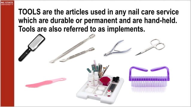 NAIL CARE SERVICES TOOLS, MATERIALS, AND EQUIPMENTS | PPTX | Nail Care ...