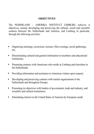 Netherlands America Institute Limburg | PDF | War and Conflicts