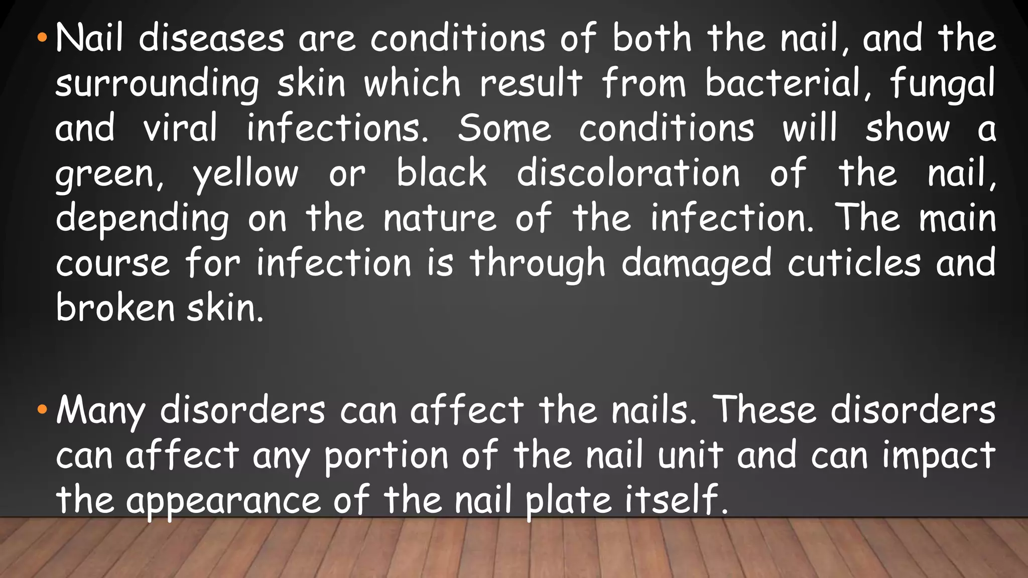 Nail diseases and disorders | PPTX