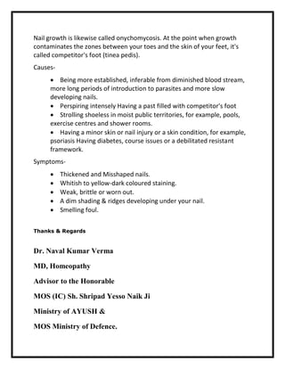 NAIL FUNGAL/ONYCHOMYCOSIS - Dr. Naval's Clinic | PDF