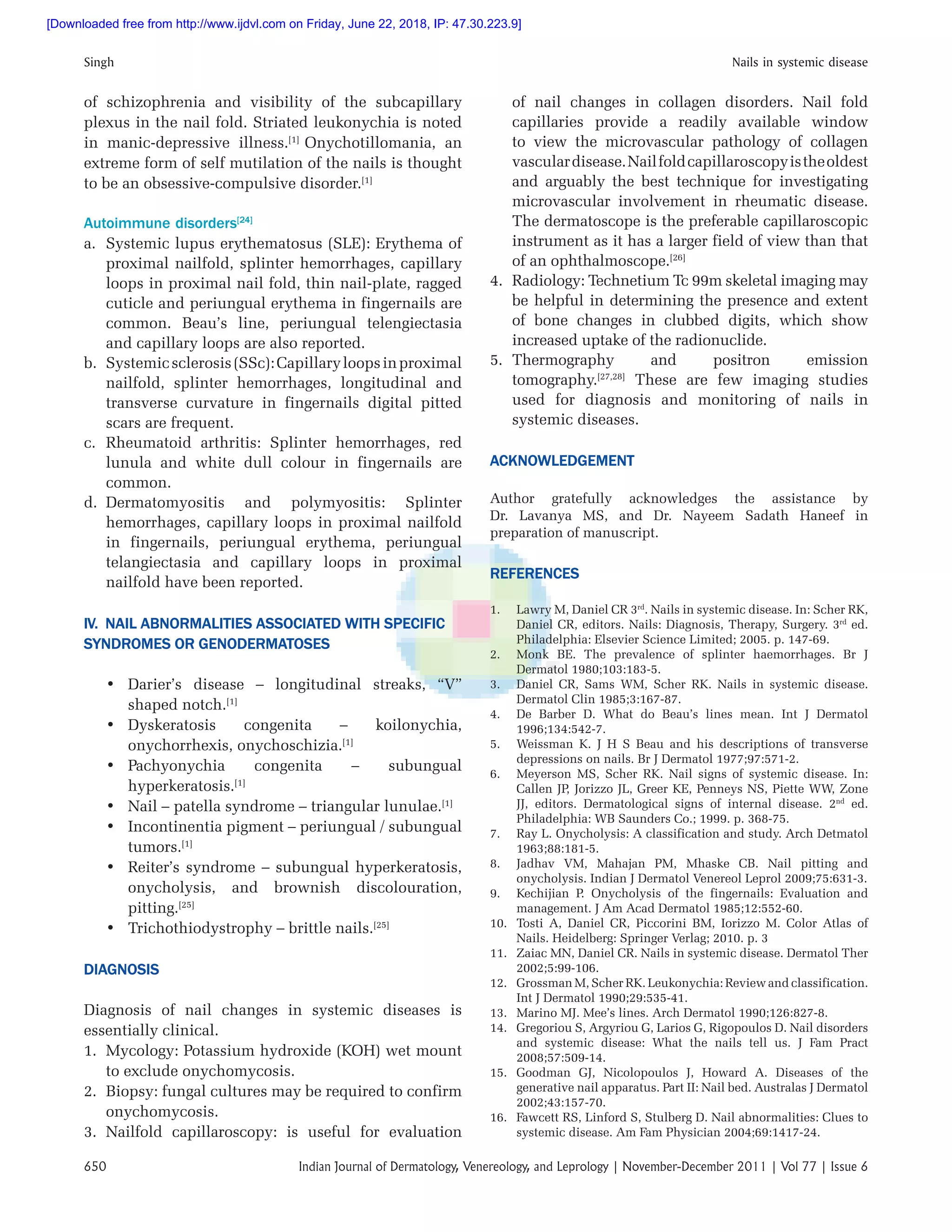 Nail in systemic diseases | PDF