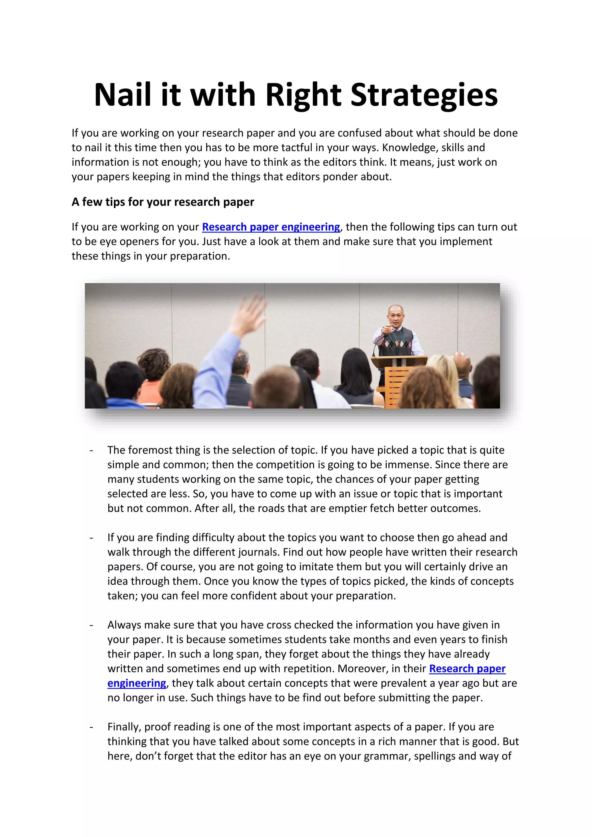 Nail it with right strategies | PDF