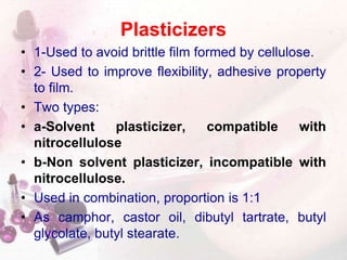 Nail lacquers cosmetics lecture pharmacyppt.ppt