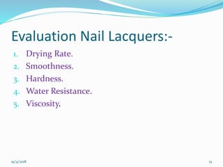 Nail cosmetics | PPTX